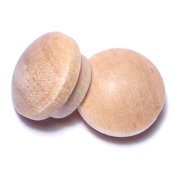 Midwest Fastener 5/16" Birch Wood Round Head Screw Hole Buttons 40PK ...