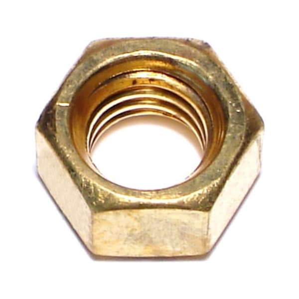 Midwest Fastener Hex Nut, 3/8"-16, Brass, 10 PK 68334 | Zoro