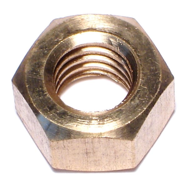 Midwest Fastener Hex Nut, 7/16"-14, Brass, Not Graded, 8 PK 68335 | Zoro