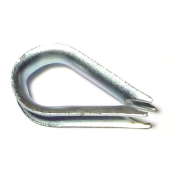 Midwest Fastener 3/16" Zinc Plated Steel Cable Thimbles 15PK 71983 | Zoro