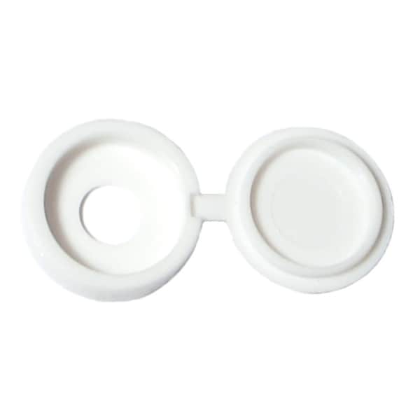 Midwest Fastener Folding Screw Cap, 1/4 in Dia, White, Nylon 8 PK 76453 ...