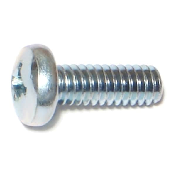 Midwest Fastener 1/4"-20 x 3/4 in Phillips Pan Machine Screw, Zinc ...