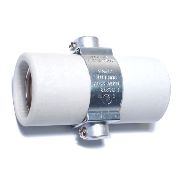 Midwest Fastener Medium Base Porcelain Socket with Double Screw Bases ...