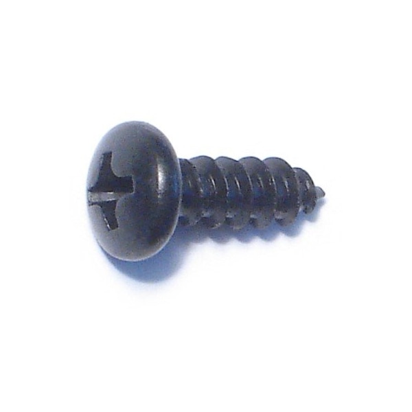 Midwest Fastener Sheet Metal Screw, #8 x 1/2 in, Black Steel Pan Head ...