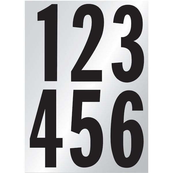 Hy-Ko 3In Reflective Numbers, 10PK A02114 | Zoro