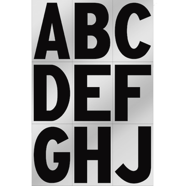 Hy-Ko 3In Reflective Letters, 5PK A02173 | Zoro