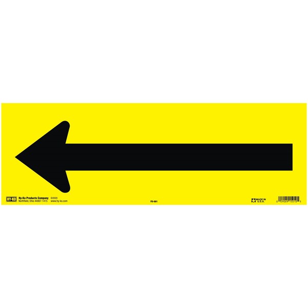 Hy-Ko Floor Decal Arrow Sign 6" x 18" A15010 | Zoro