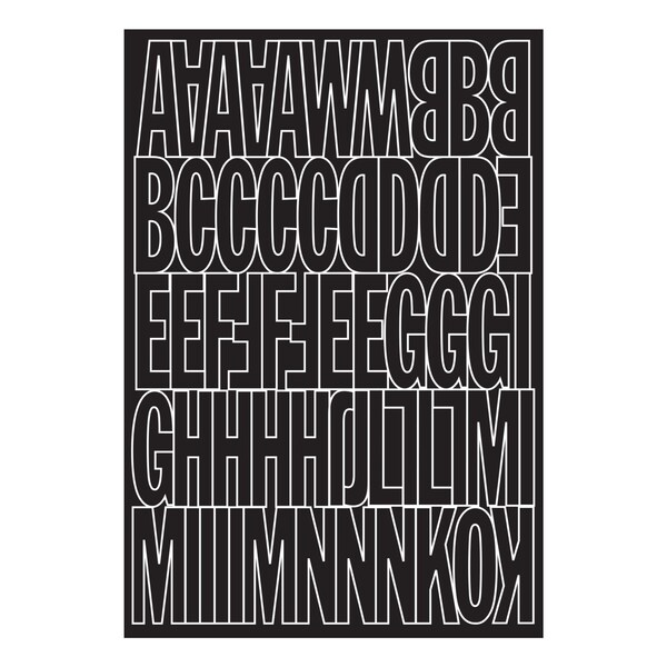 Hy-Ko 2In Vinyl Black Numbers & Letters, 10PK A30034 | Zoro