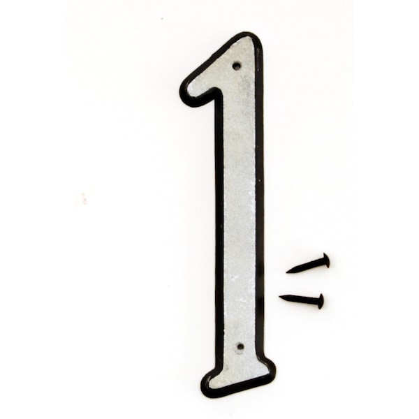 Hy-Ko 4In Reflective Plastic Number 1, 10PK A30601 | Zoro