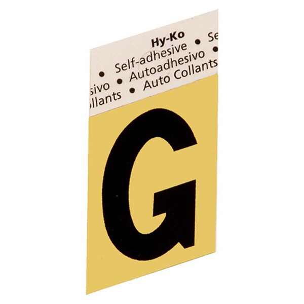 Hy-Ko 1.5 In Gold Aluminum Letter G, 10PK B00263 | Zoro