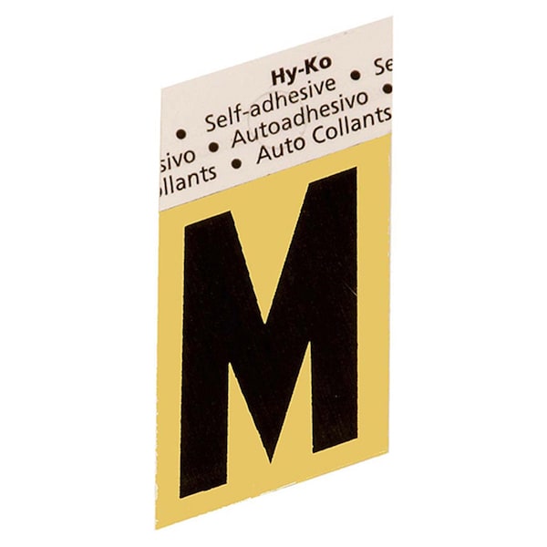 Hy-Ko 1.5 In Gold Aluminum Letter M, 10PK B00269 | Zoro