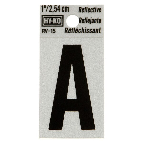 Hy-Ko 1.25In Reflective Letter A, 10PK B00373 | Zoro