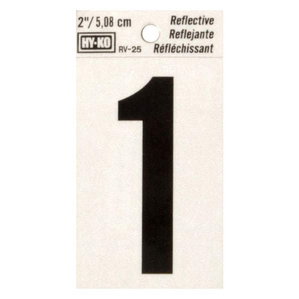 Hy-Ko 2In Reflective Number 1, 10PK B00403 | Zoro