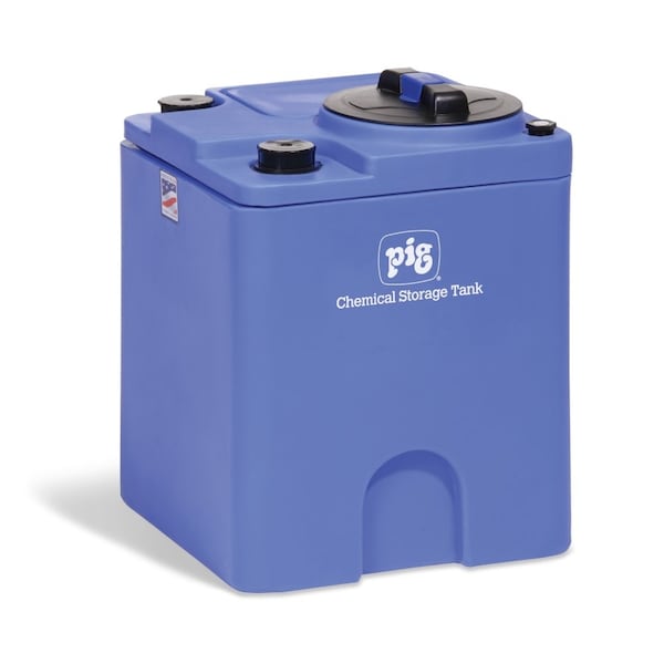 Pig PIG Double-Wall Square Chemical Storage Tank Blue 18" L x 18" W x ...