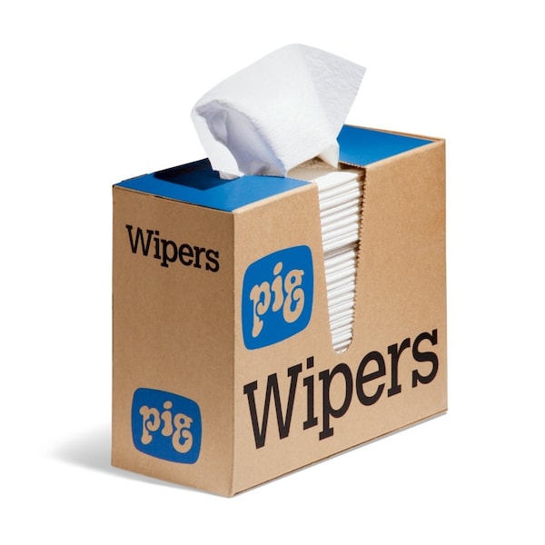 Pig PIG Disinfectant Compatible Disp. Dry Wiper 900 wip/case, 75 wip ...