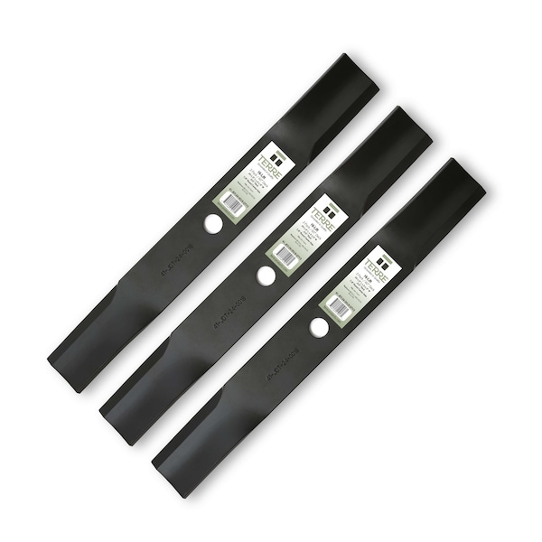 T Terre 3-Pack Mulching Lawn Mower Blades for a 48 Inch Mower Deck, 3PK ...