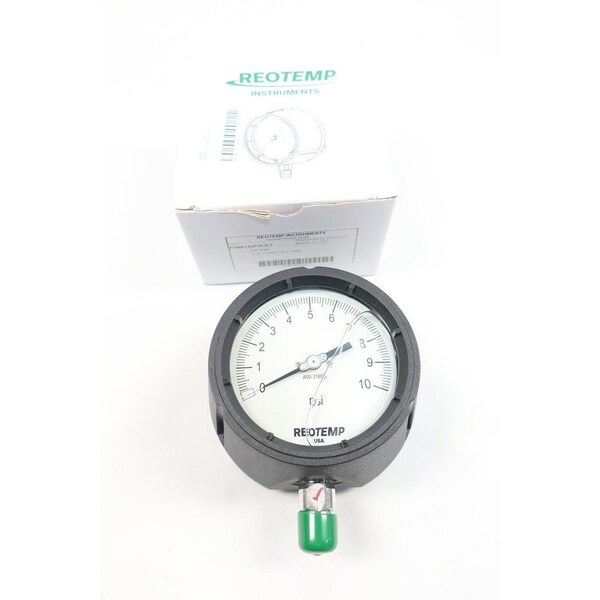 Reotemp Pt45P1A2P14-G-T 4-1/2In 1/2In 0-10Psi Npt Pressure Gauge ...