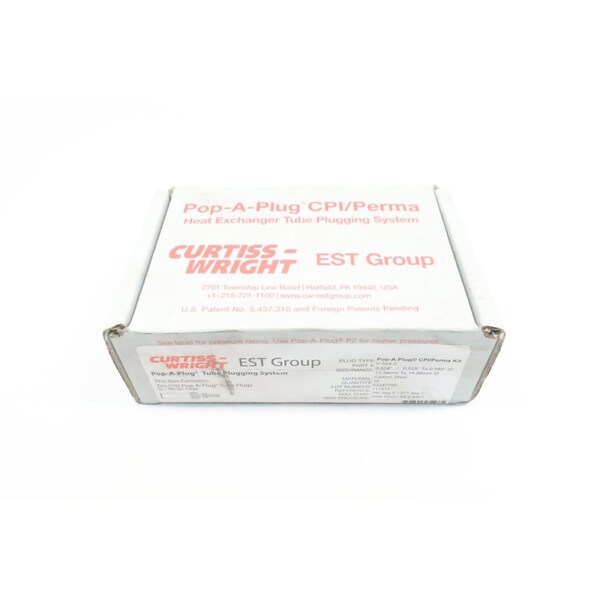 Curtiss-Wright Pop-A-Plug Cpi/Perma Kit 0.524-0.525In Heat Exchanger ...