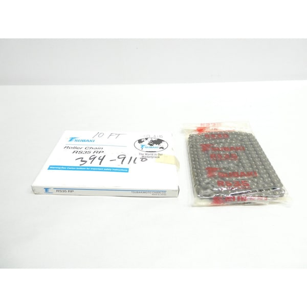 Tsubaki 10Ft 3/8In Single Roller Chain RS35 RP | Zoro
