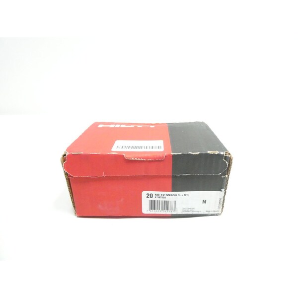 Hilti BOX OF 20 STAINLESS ANCHOR BOLT 1/2IN X 5-1/2IN HAND TOOLS PARTS ...