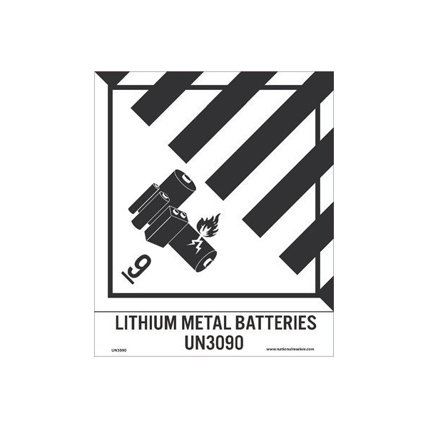 Nmc Lithium Metal Batteries Un3090 Label UN3090AL | Zoro