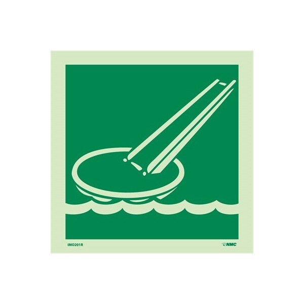 Nmc Symbol Evacuation Slide Imo Label, IMO201R IMO201R | Zoro