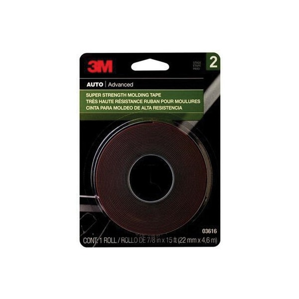 3M 3M Super Strength Molding Tape, 03616, 7/8 in x 15 ft 7000000532 | Zoro