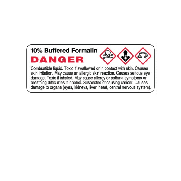 Nevs GHS Label - 10% Buffered Formalin Danger 1-1/8" x 3" GHS-0012 | Zoro