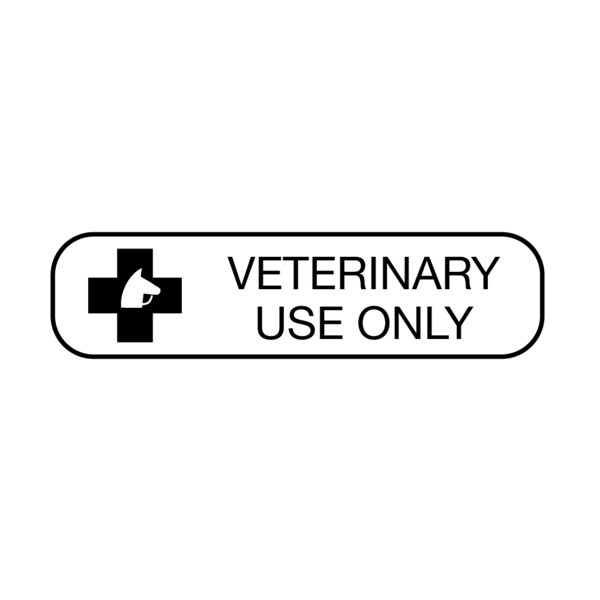 Nevs Label, Veterinary Use Only 3/8" x 1-1/2" White w/Black VW-0044 | Zoro