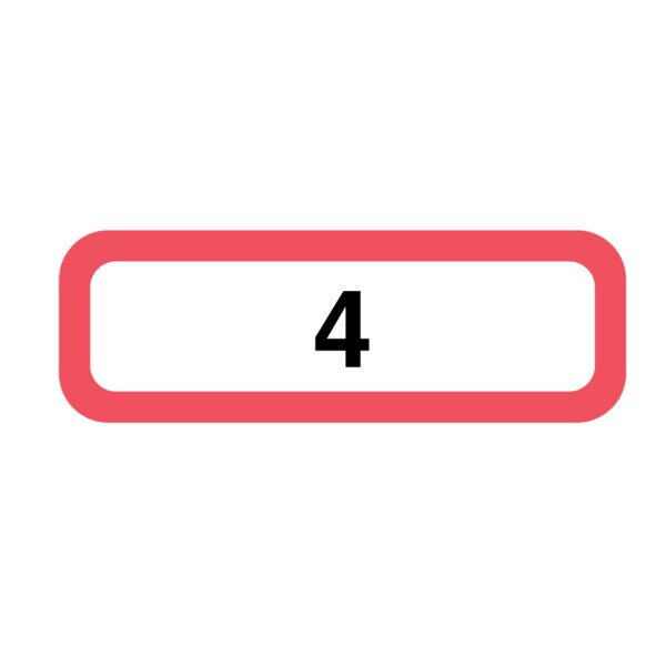 Nevs Position Labels - Horizontal No 4 1/2 x 1-1/2 White w/Red & Black ...