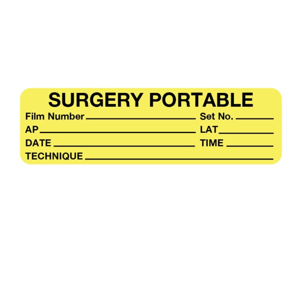 Nevs Information Labels - Surgery Portable 5/16" x 1-1/4" Flr Chart w ...