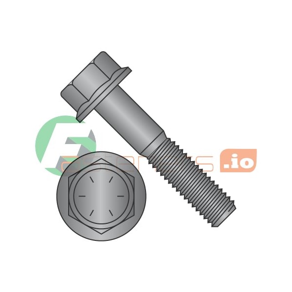 Newport Fasteners Grade 8, 5/16"-18 Flange Bolt, Black Phosphate Steel ...