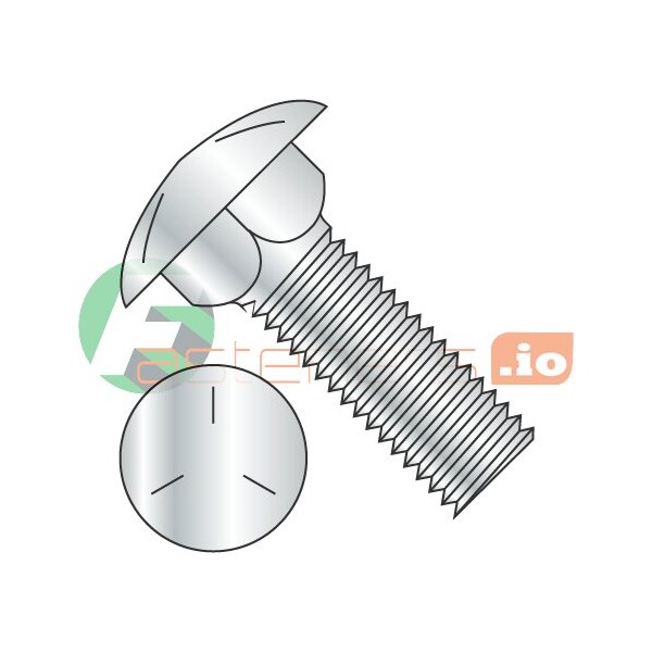 Newport Fasteners Carriage Bolt, 1/4"-20, 4 in L, Steel, Grade 5, Zinc ...