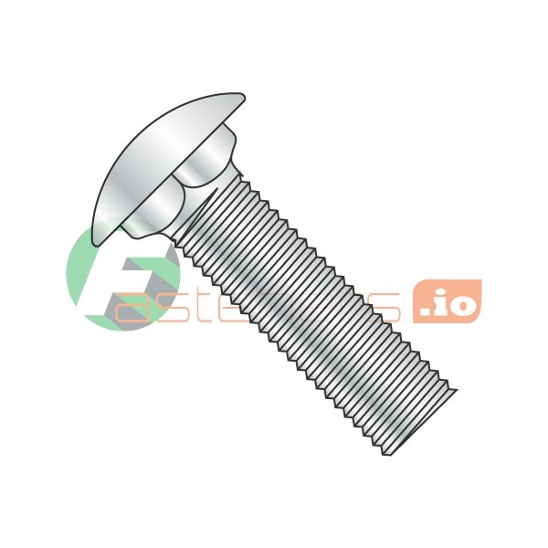 Newport Fasteners Carriage Bolt, Short Neck, 3/8"-16, 1 in L, Steel ...