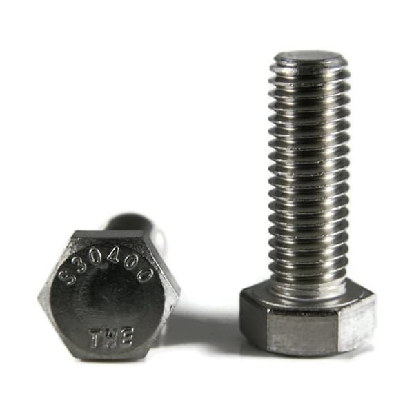 Newport Fasteners 18-8, 1/4"-20 Hex Head Cap Screw, Plain Stainless ...