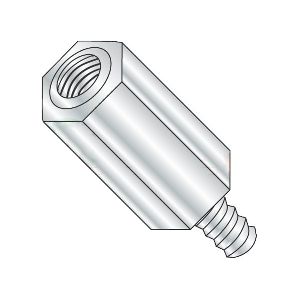 Newport Fasteners Hex Standoff, #6-32 Thrd Sz, Aluminum Plain, 1/4" Hex ...