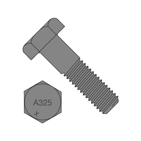 Newport Fasteners Grade A325, 3/4"-10 Structural Bolt, Plain Steel, 8 ...