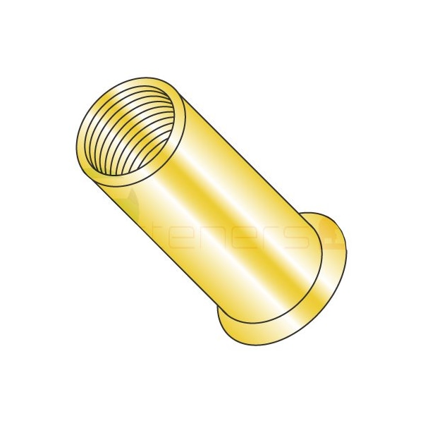 Newport Fasteners Rivet Nut, #10-32 Thread Size, 0.3 in Flange Dia., 0. ...