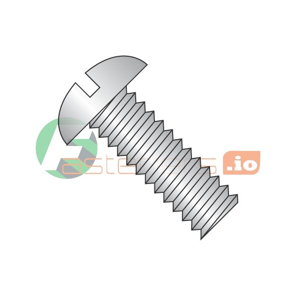 Newport Fasteners #10-32 x 1 in Slotted Round Machine Screw, Plain 18-8 ...