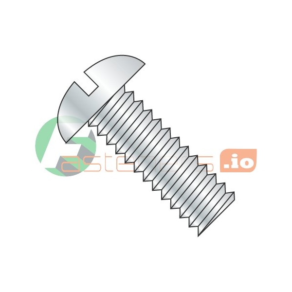 Newport Fasteners #12-24 x 2 in Slotted Round Machine Screw, Zinc ...
