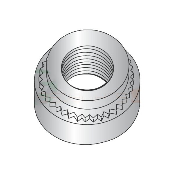 Newport Fasteners Self Clinching Lock Nut, #10-24, Stainless Steel, Not ...