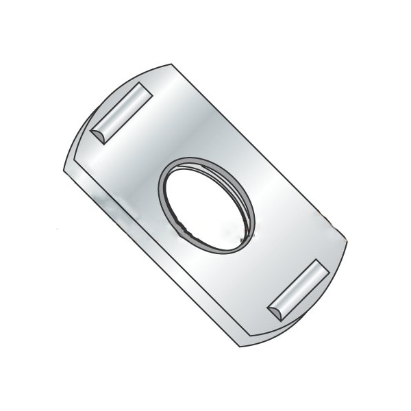 Newport Fasteners Tab Weld Nut, M6-1.00, Steel, 1000 PK 591084 | Zoro