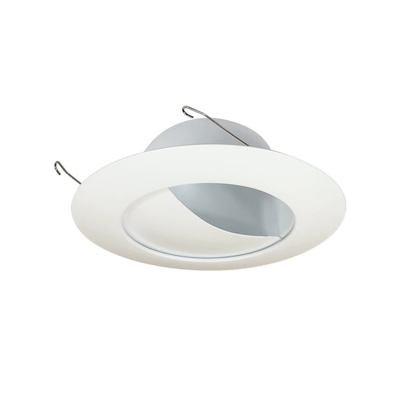 Nora Lighting 6" Half Moon Wall Wash Trim w/, White, NT-25 NT-25 | Zoro