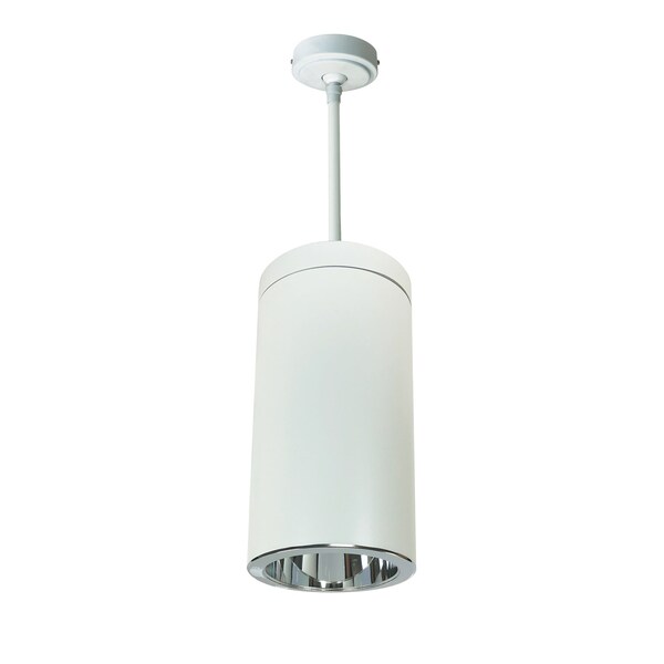 Nora Lighting 6" CYL PENDANT 3500L 40K REF, FLD, Clear/Clear FLANGE WHT ...