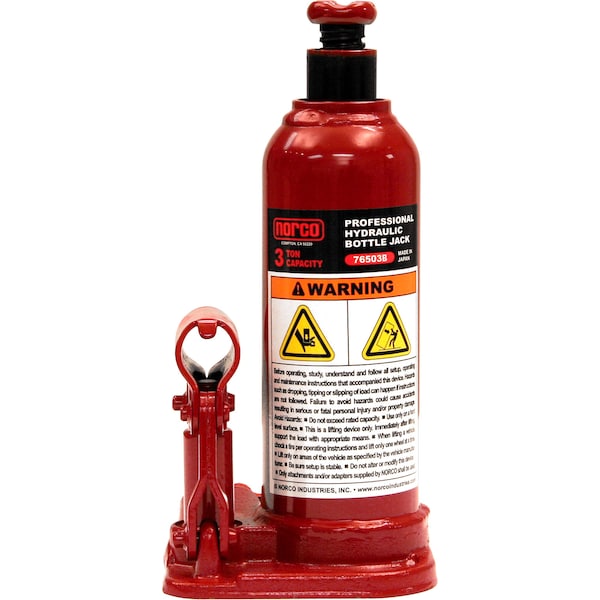 Norco Professional Lifting Equipment 3 Ton Bottle Jack 76503B | Zoro