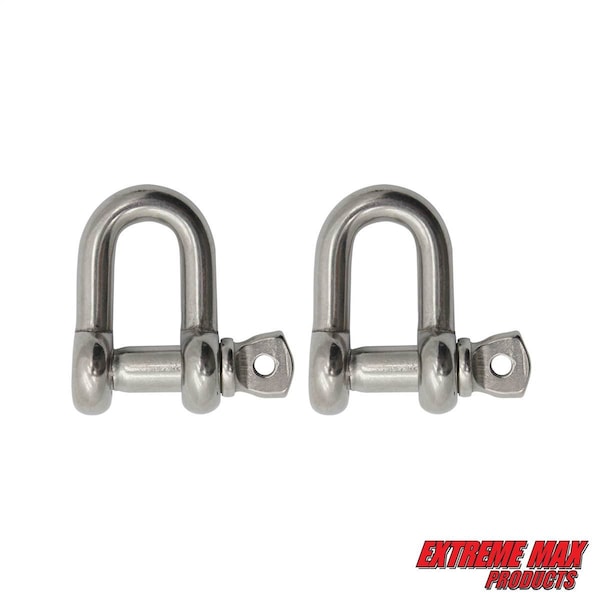 Extreme Max 3006.8261.2 BoatTector Stainless Steel Chain Shackle - 1/4 ...