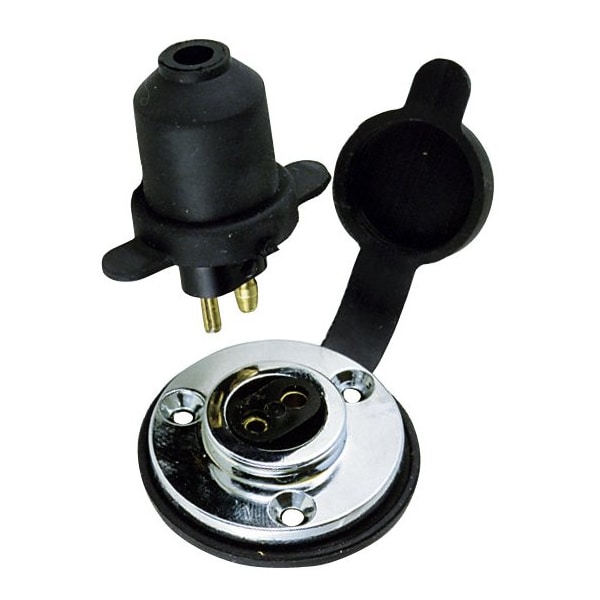 Perko 1190DP0CHR Chrome-Plated Zinc Watertight Deck Connector with Cap ...