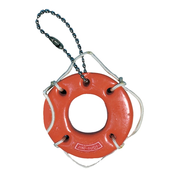 Jim-Buoy 87 Floating Life Ring Key Chain - White 87 | Zoro