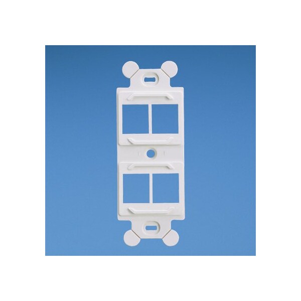 Panduit 4-Port Screw Mount 106 Duplex Module (10 Pack), 10PK NK4106MFWH ...