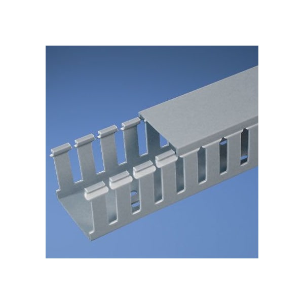 Panduit Base Wiring Duct, Type G, Wide Slot, Light Gray, 2" x 1.5" x 1 ...